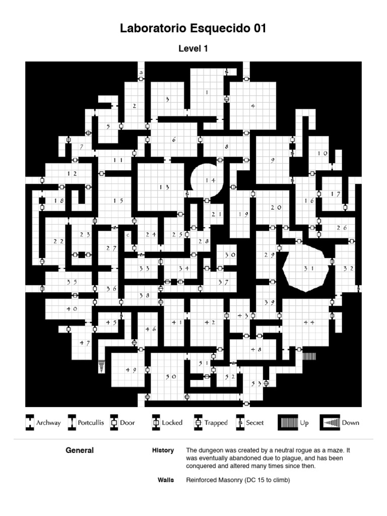 Abandoned Dungeon Maze Overview | PDF | Door | Architectural Elements