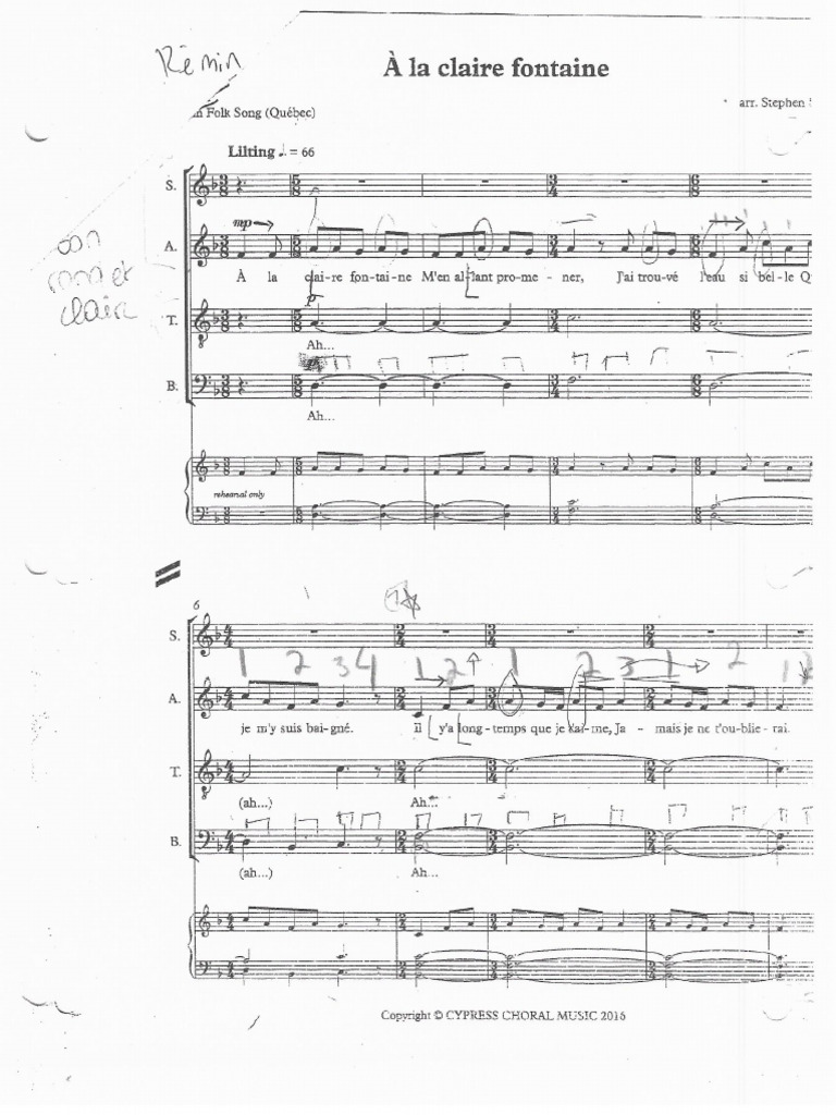 À La Claire Fontaine - S. Smith | PDF