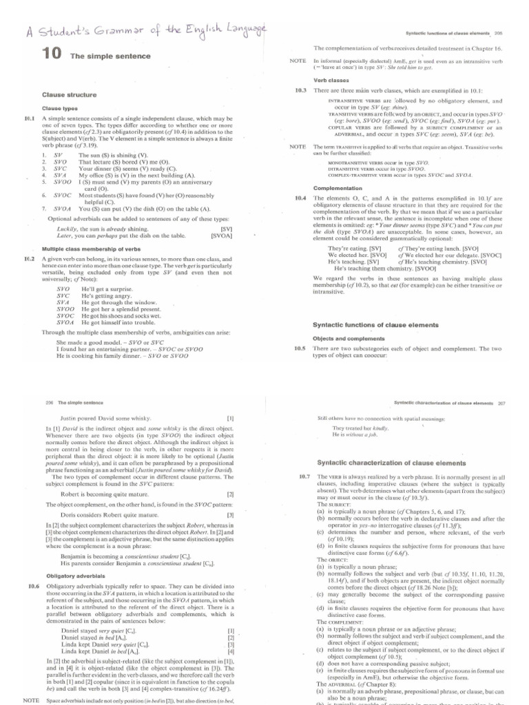 A Students Grammar of The English Language | PDF