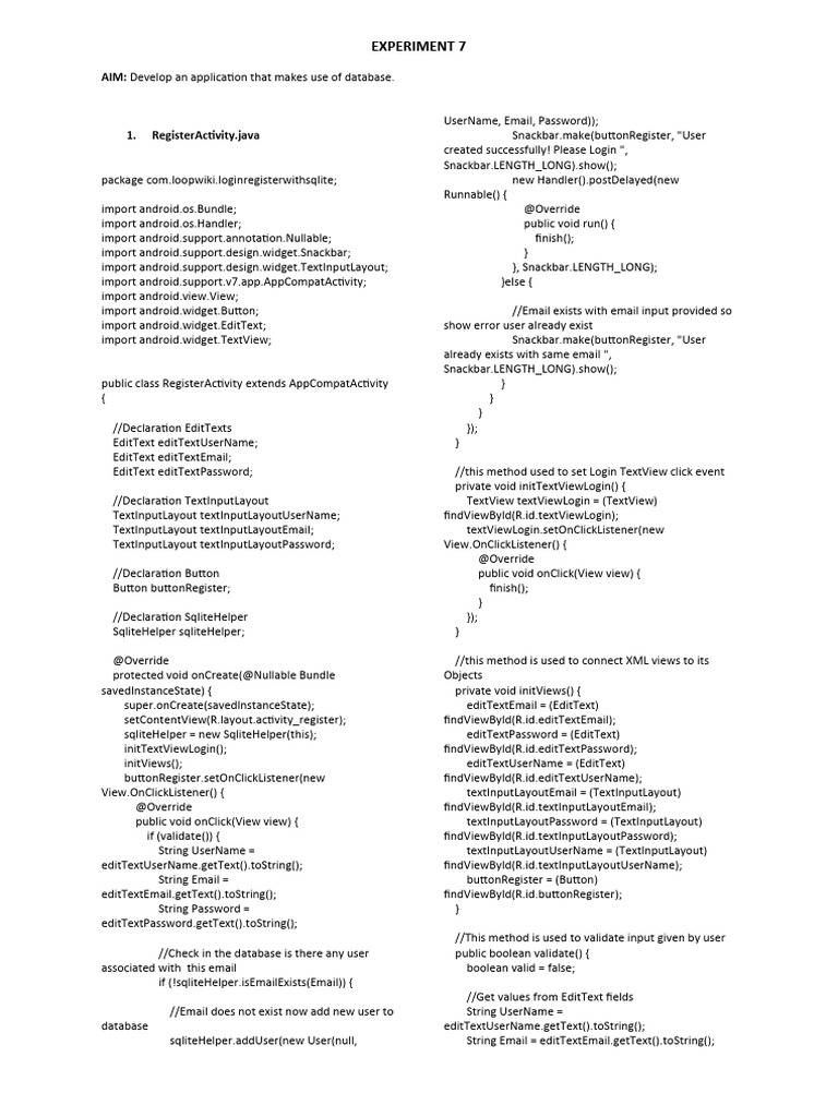 MCC Database Login | PDF | Boolean Data Type | Android (Operating System)