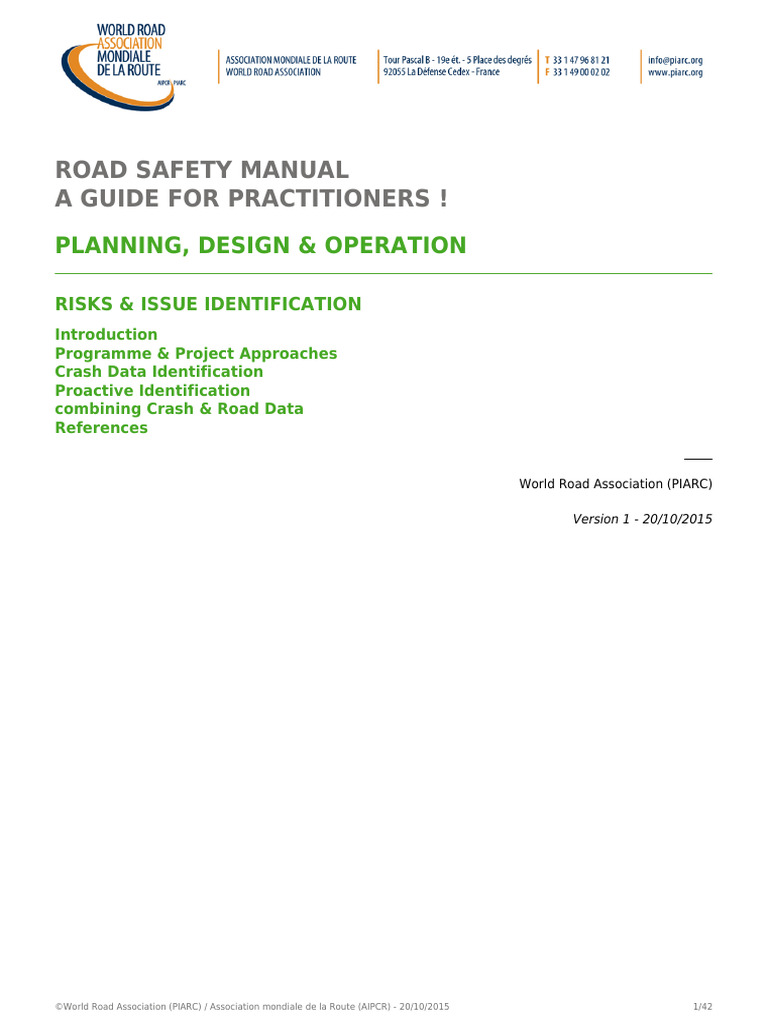 Road Safety Risk Assessment Guide | PDF | Traffic | Traffic Collision