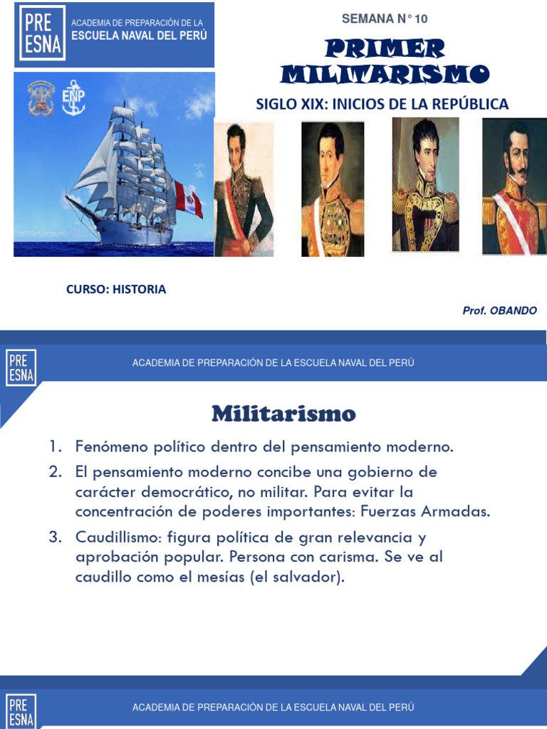 Primer Militarismo en el Perú (1827-1872) | PDF | Perú | Comunidad andina