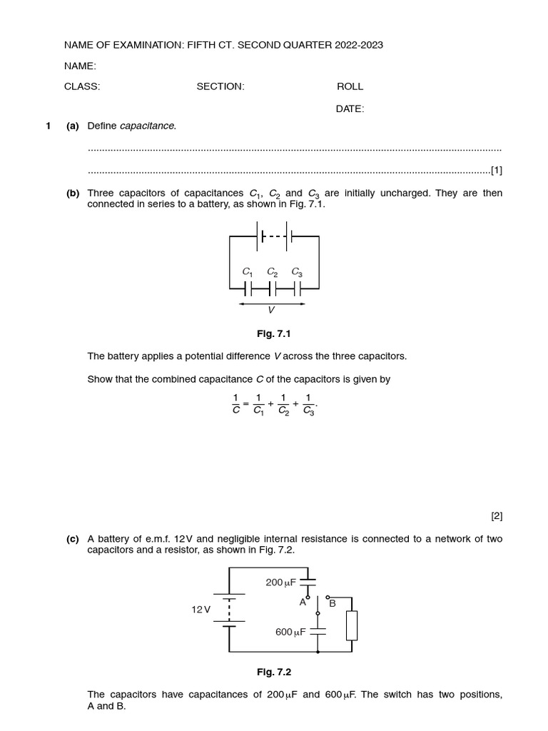 CT 5 | PDF | Capacitor | Electrical Network