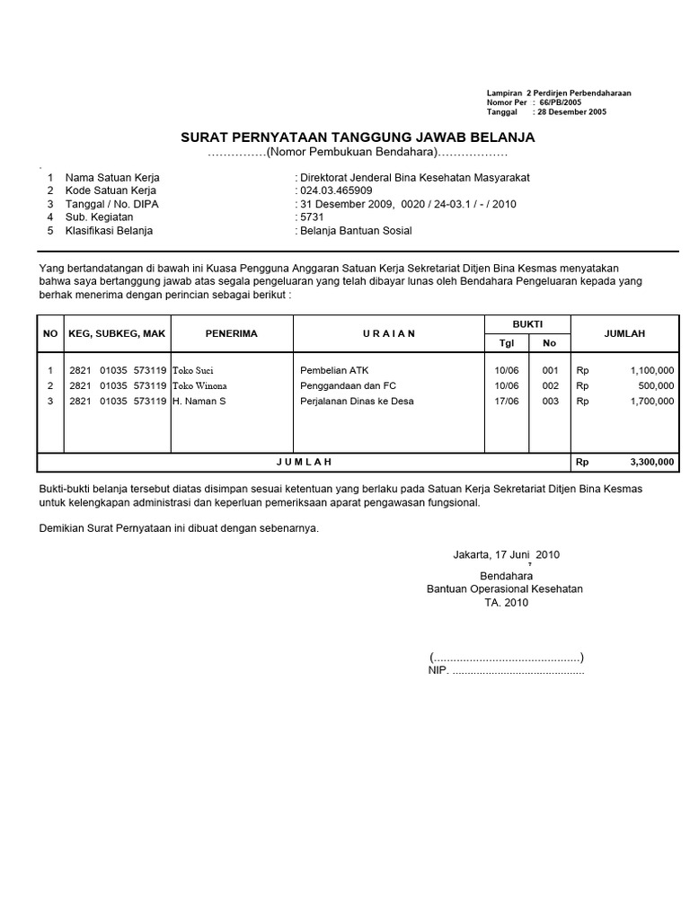 6. Contoh SPTB | PDF