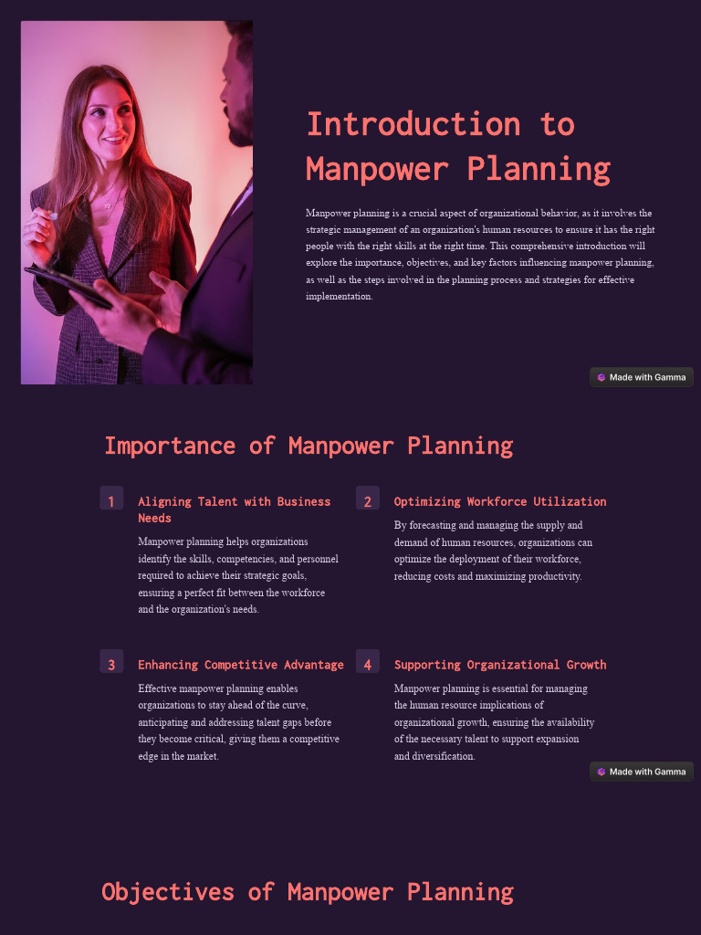 Introduction to Manpower Planning | PDF | Human Resources | Human Resource Management