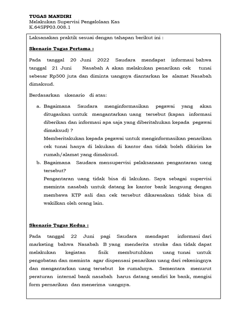 Skenario Tugas PUTB | PDF