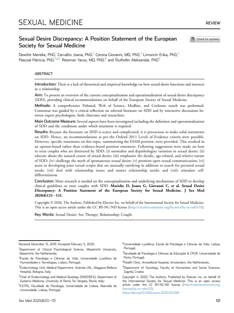 Sexual Desire Discrepancy A Position Sta | PDF | Intimate Relationships | Human Sexual Activity