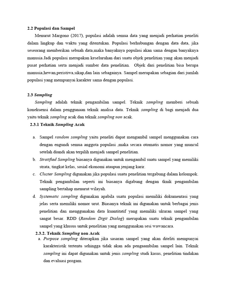 Pengertian Sampling | PDF