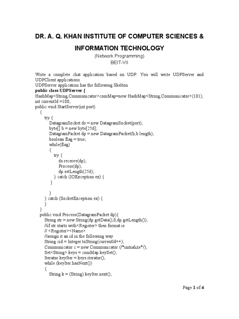 Dr. A. Q. Khan Institute of Computer Sciences & Information Technology ...