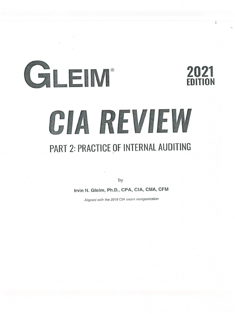 CIA Part 2 Gleim 2021 | PDF