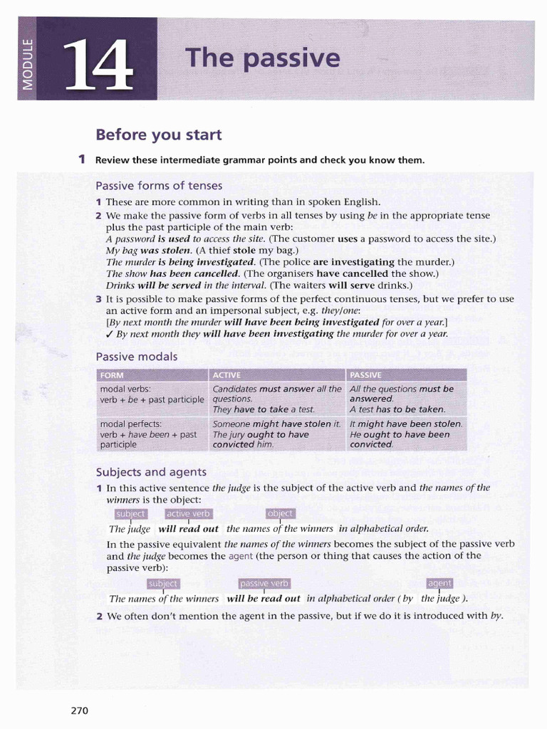 Passive Voice Handout | PDF
