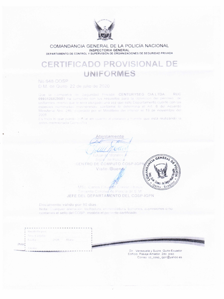 Permiso Prov. Unif | PDF