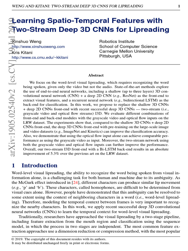 Learning Spatio Temporal Features With Two Stream Deep 3d Cnns For