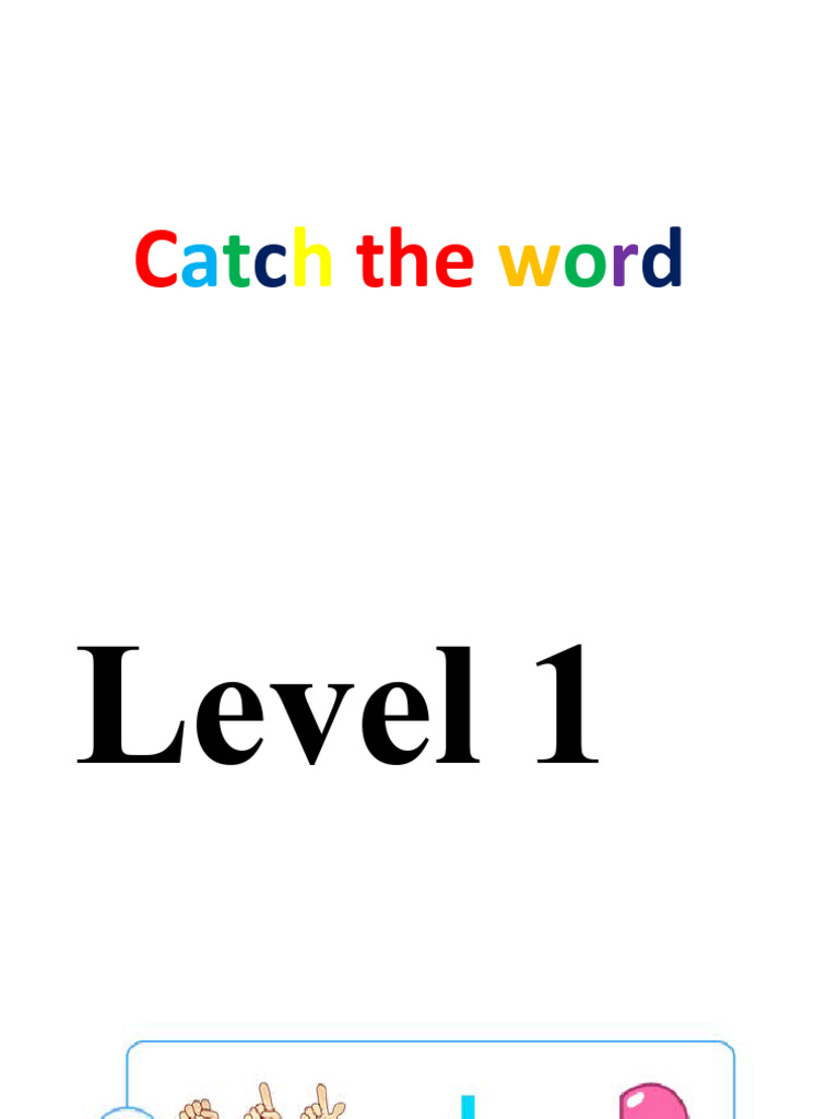 Catch The Word Game Activities | PDF | Art | Poetry