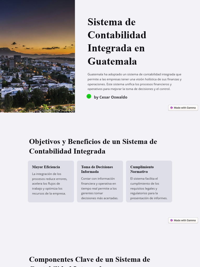 Sistema de Contabilidad Integrada en Guatemala | PDF | Auditoría ...
