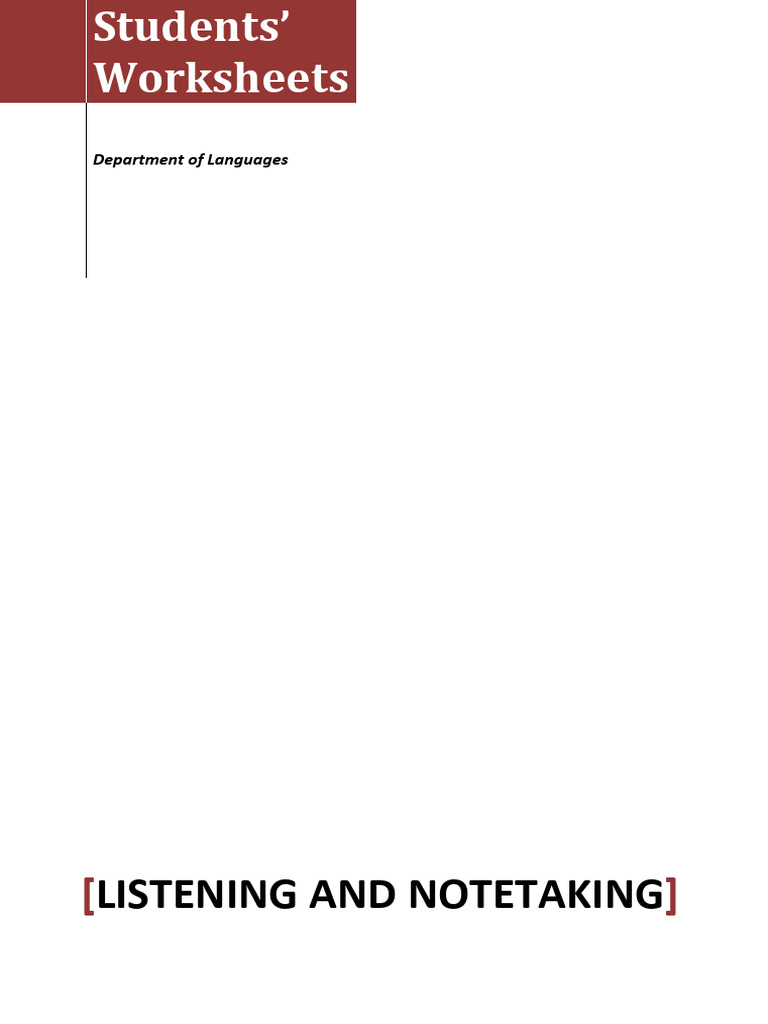 Listening and Notetaking (Engineering) - Students Worksheets | PDF | Greenhouse Effect | Recycling