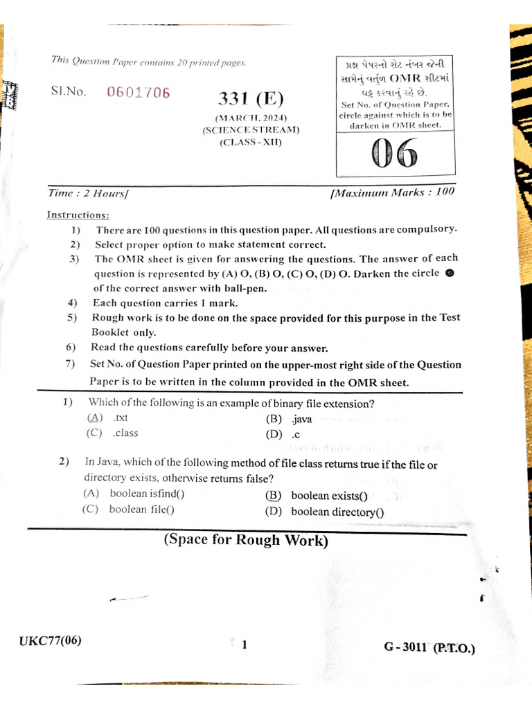 Computer Board Paper 2024 | PDF