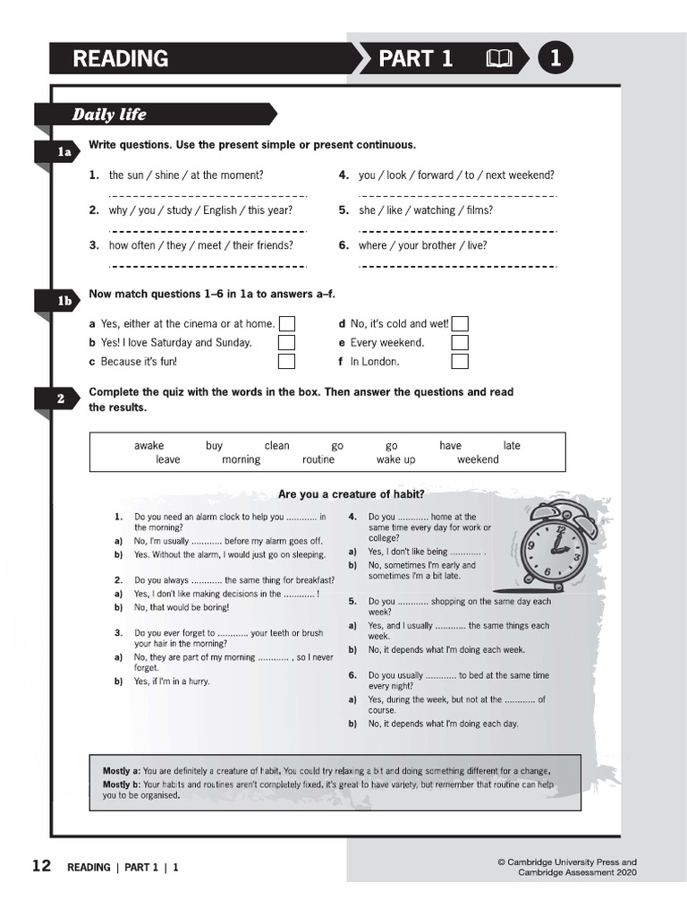 Booster Reading Part1 | PDF
