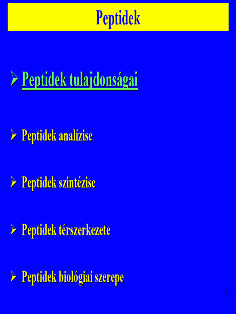 Peptidek | PDF