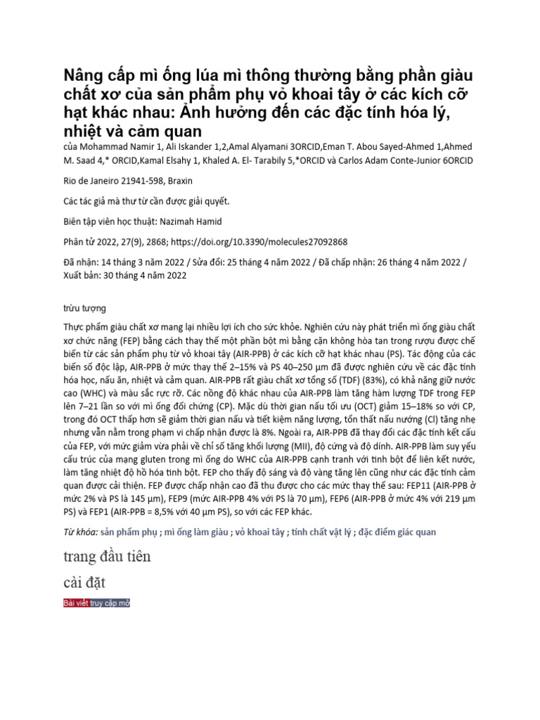 2022, Potato Peel, Pasta Vietsub | PDF