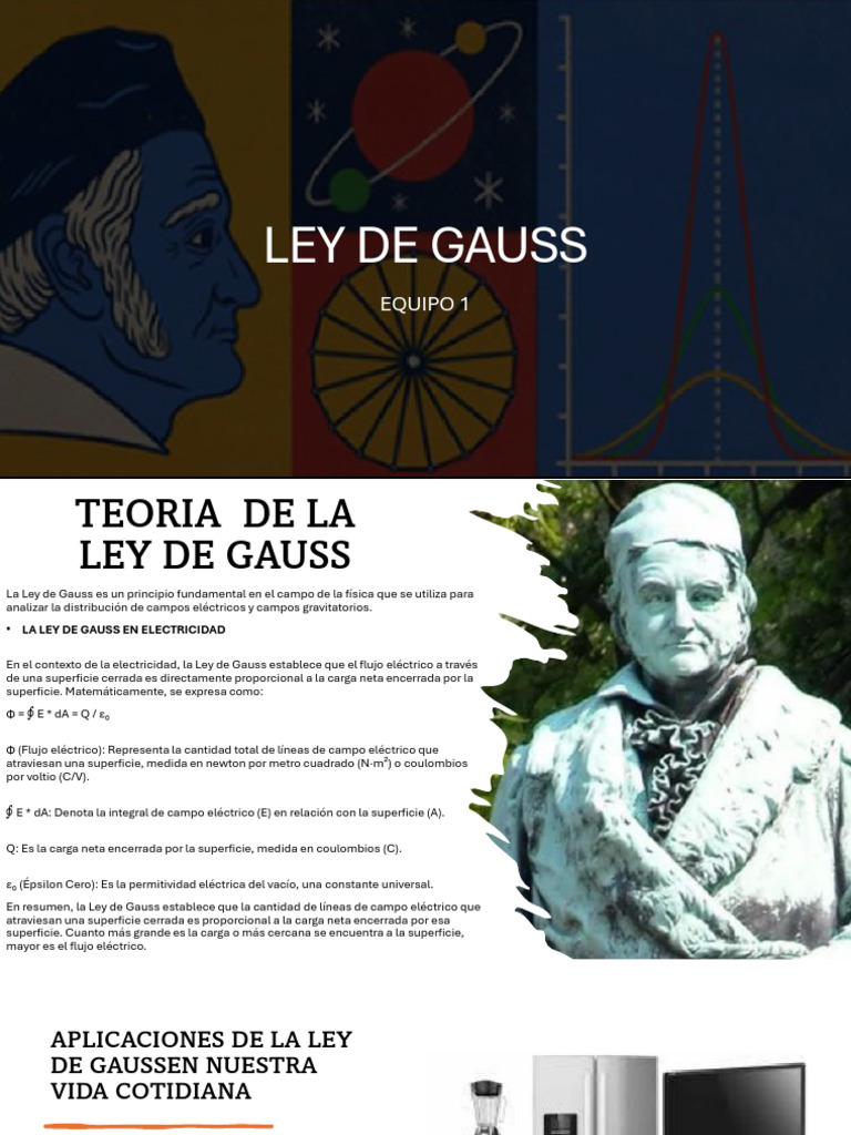 Ley de Gauss | PDF | Campo eléctrico | Electrónica