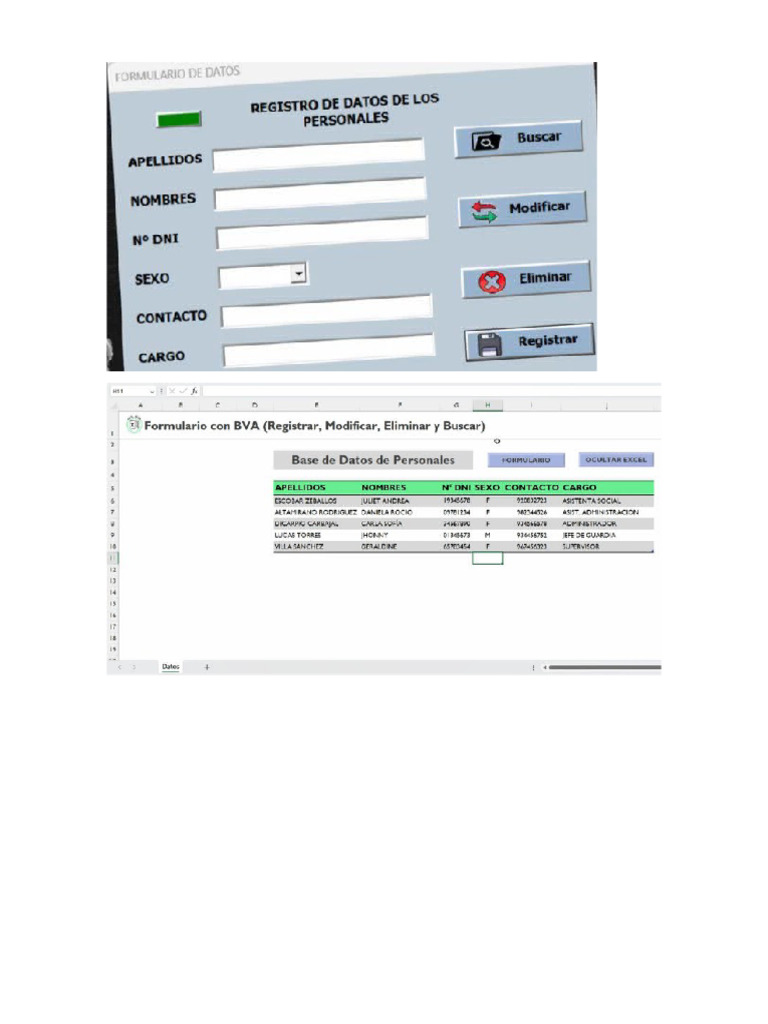 Formulario Registro Buscar Actualizar y Eliminar en Excel Con Macros | PDF | Microsoft Excel ...