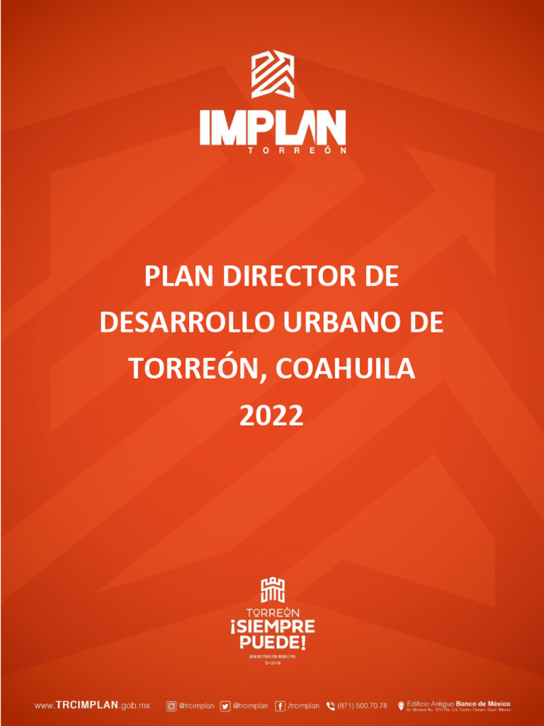 Plan Director Urbano Torreón 2022 | PDF | México