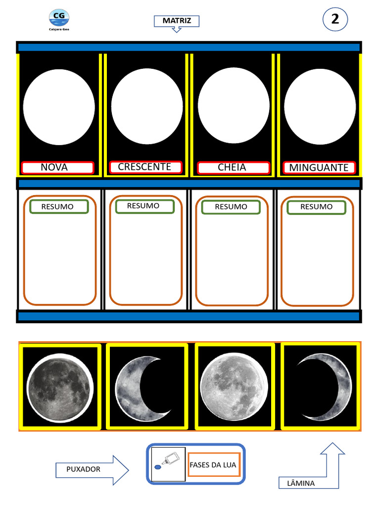 FASES DA LUA -INTERATIVO | PDF | Lua | Programa Apollo