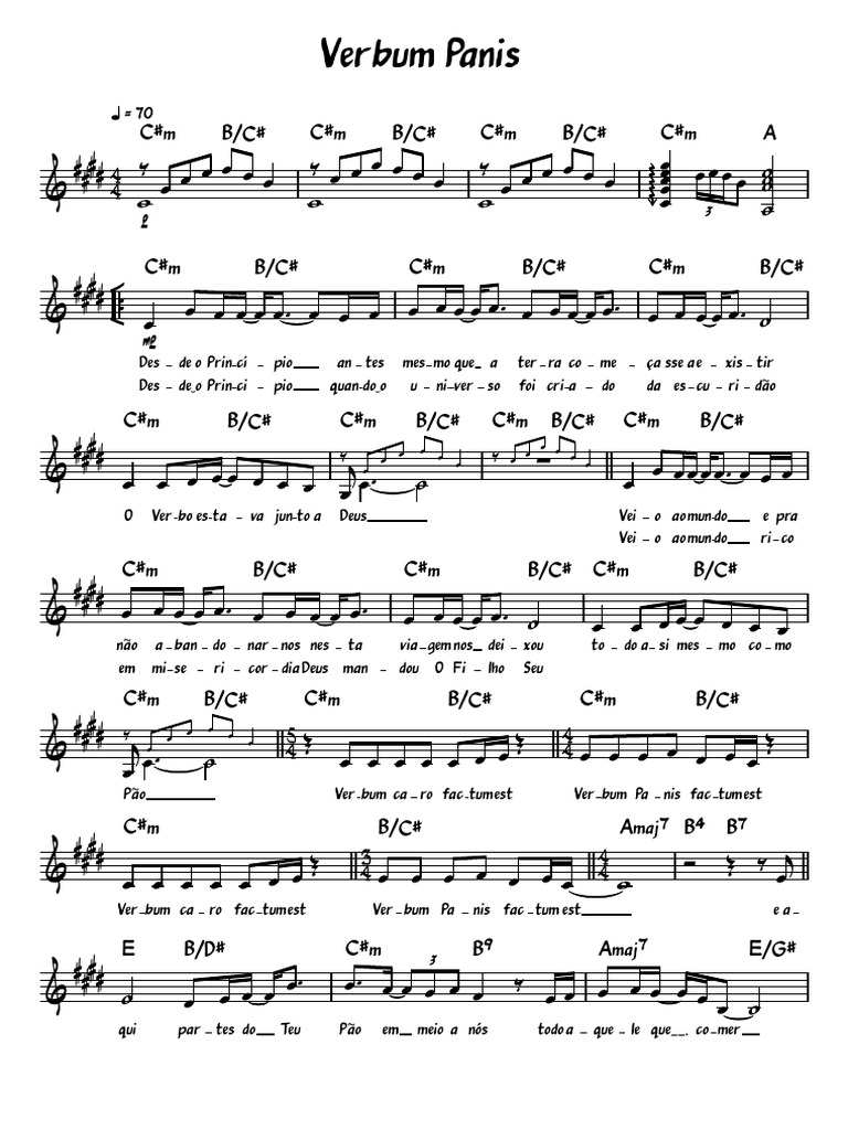 Verbum - Panis-Melodia e Cifra | PDF