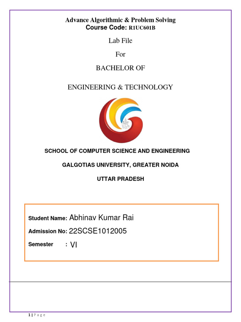 Advanced Dsa File - PR - Edited | PDF | Computer Science | Computer ...