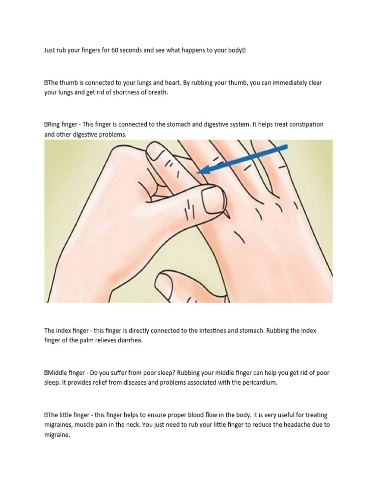 Finger Rubbing Health Benefits Guide | PDF