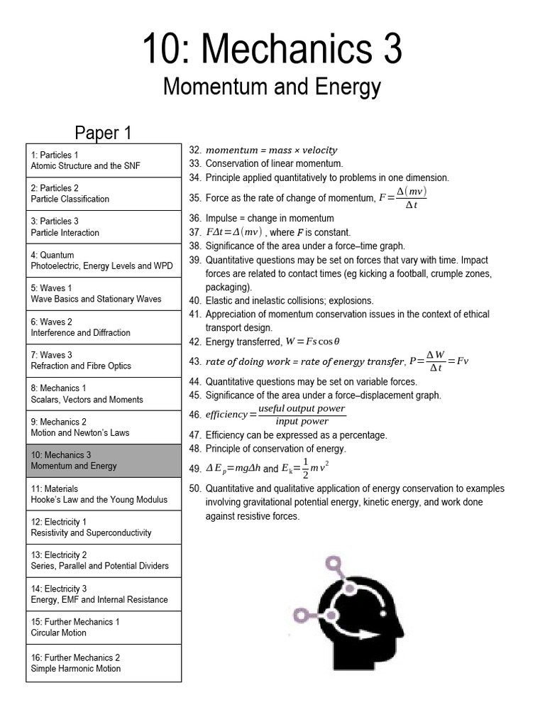 10.-Mechanics-3---Momentum-and-Energy (1) | Download Free PDF ...