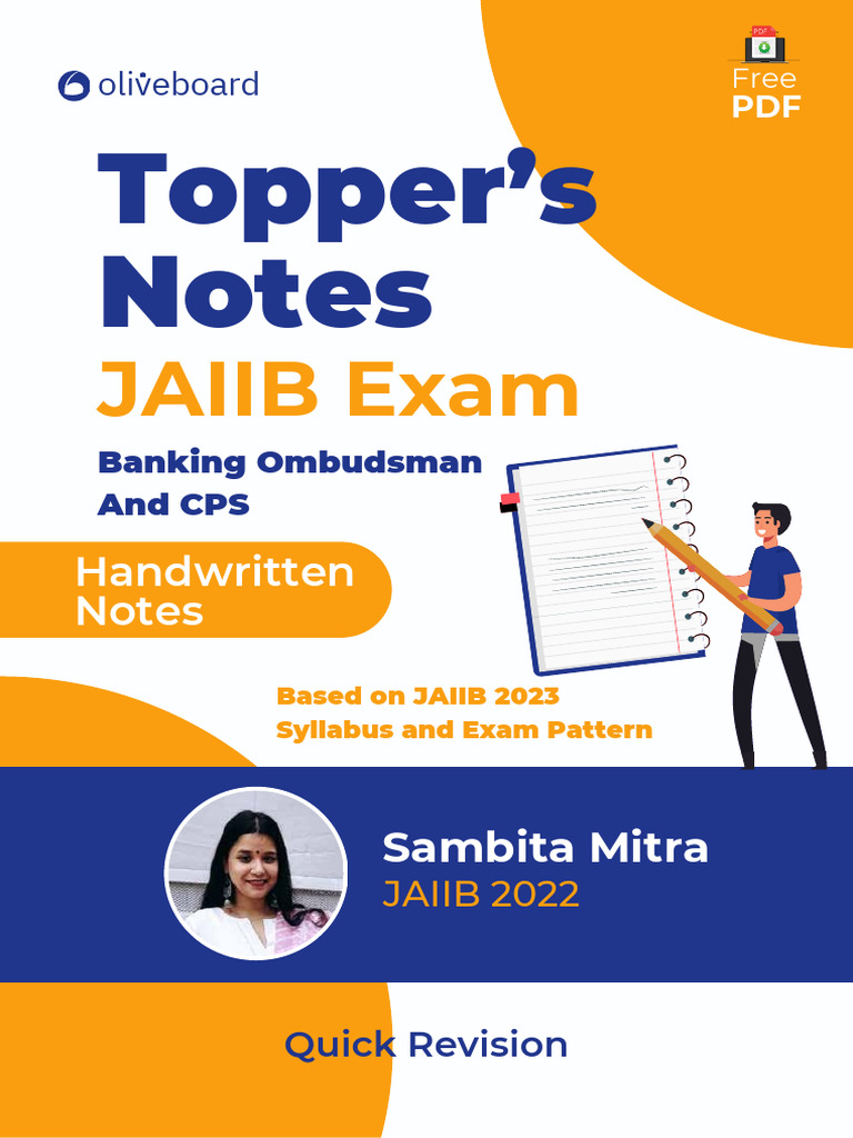 Banking Ombudsman Cps Topper Notes | PDF | Consumer Protection | Government