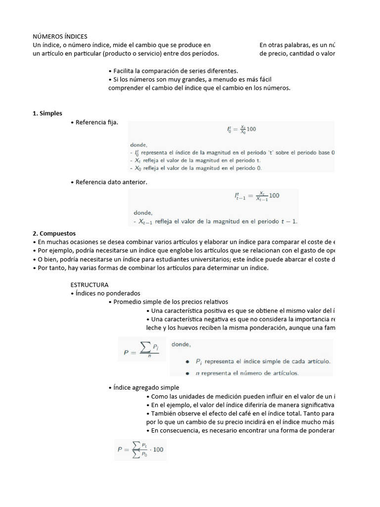 2 Indices | PDF | Precios | Economias