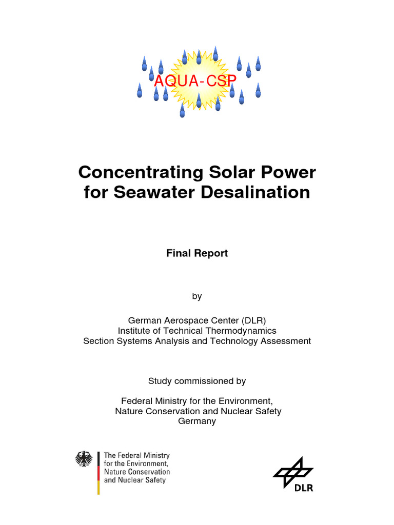 AQUA CSP Full Report Final | PDF | Desalination | Solar Power