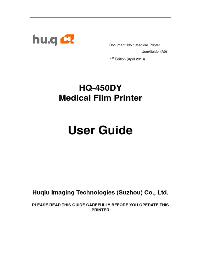 User Guide - Medical Printer 450DY | PDF | Printer (Computing) | Electrical Connector