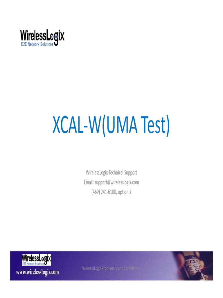 XCAL-W UMA Test Support Guide | PDF