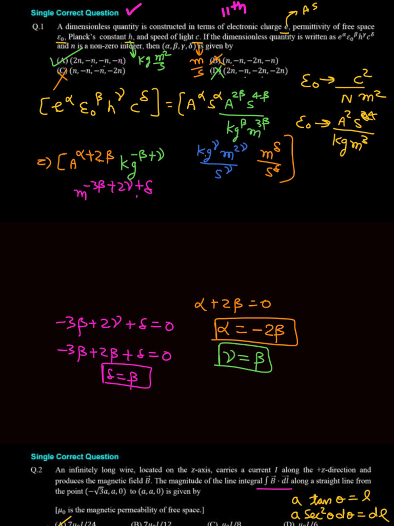 JEE Advanced 2024 Solutions - P1 (PHYSICS) by Prateek Jain | PDF