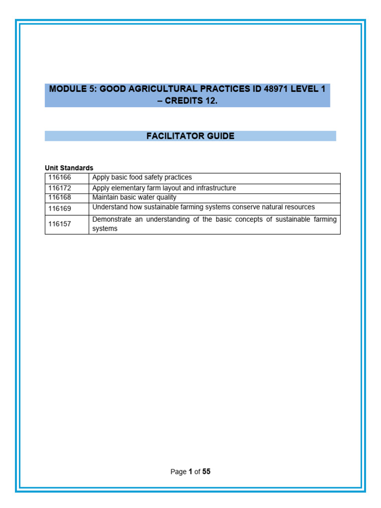 Module 5 - Facilitator Guide | PDF | Soil | Agriculture