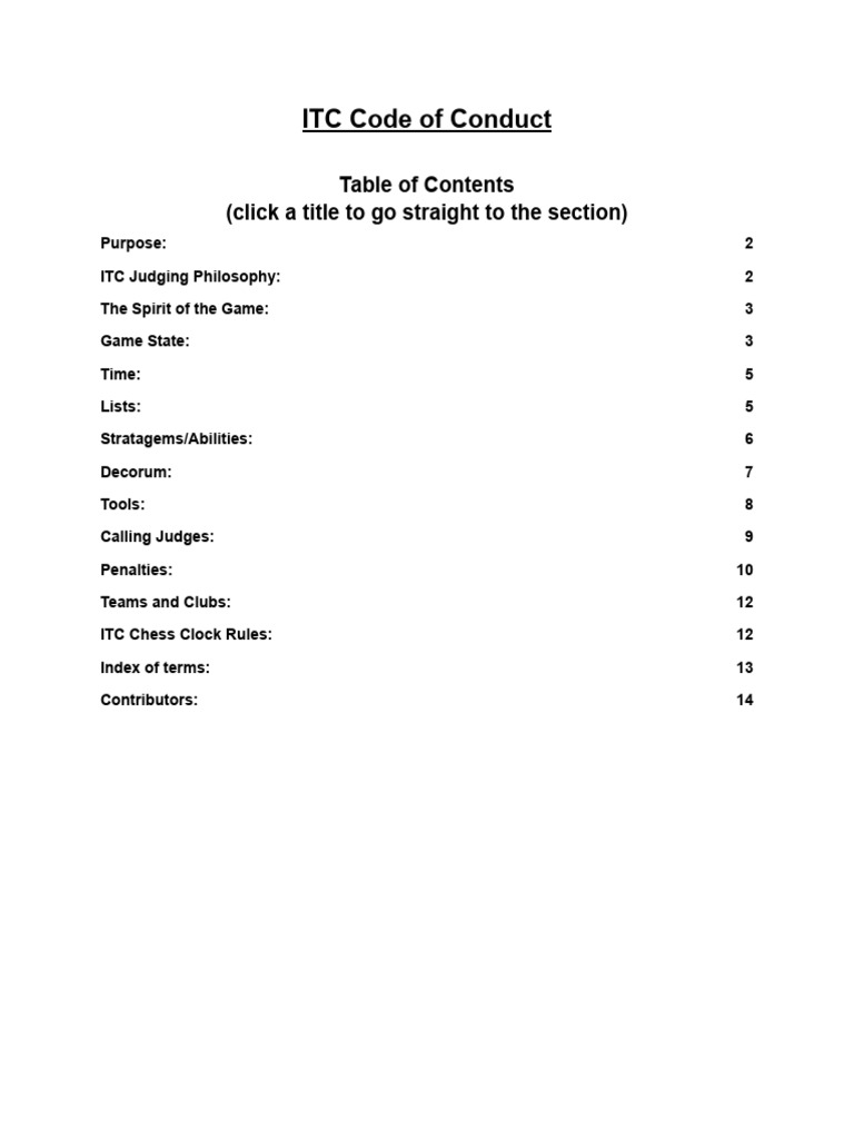 2021 ITC Code of Conduct | PDF | Sports Rules And Regulations | Rules