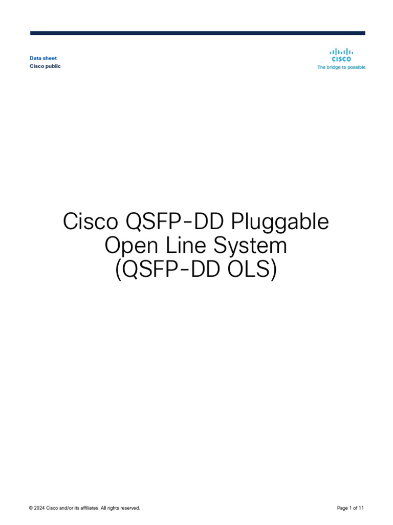 Cisco 400G QSFP-DD Data Sheet | PDF | Wavelength Division Multiplexing ...
