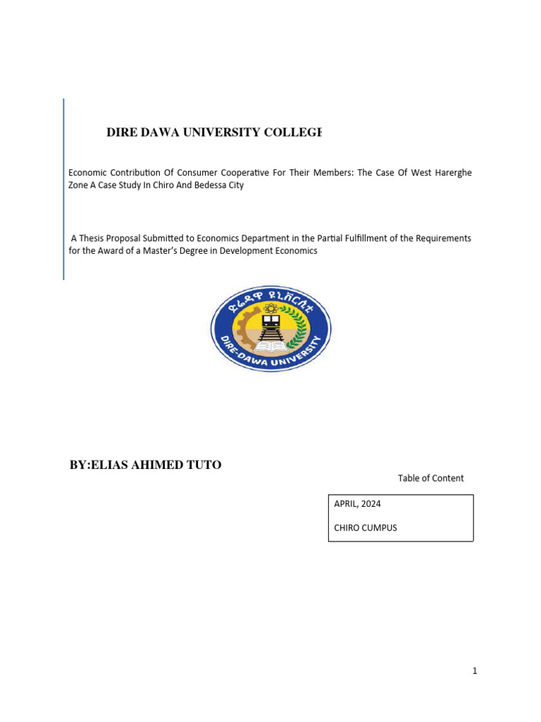 research thesis 2024 | PDF | Cooperative | Economies