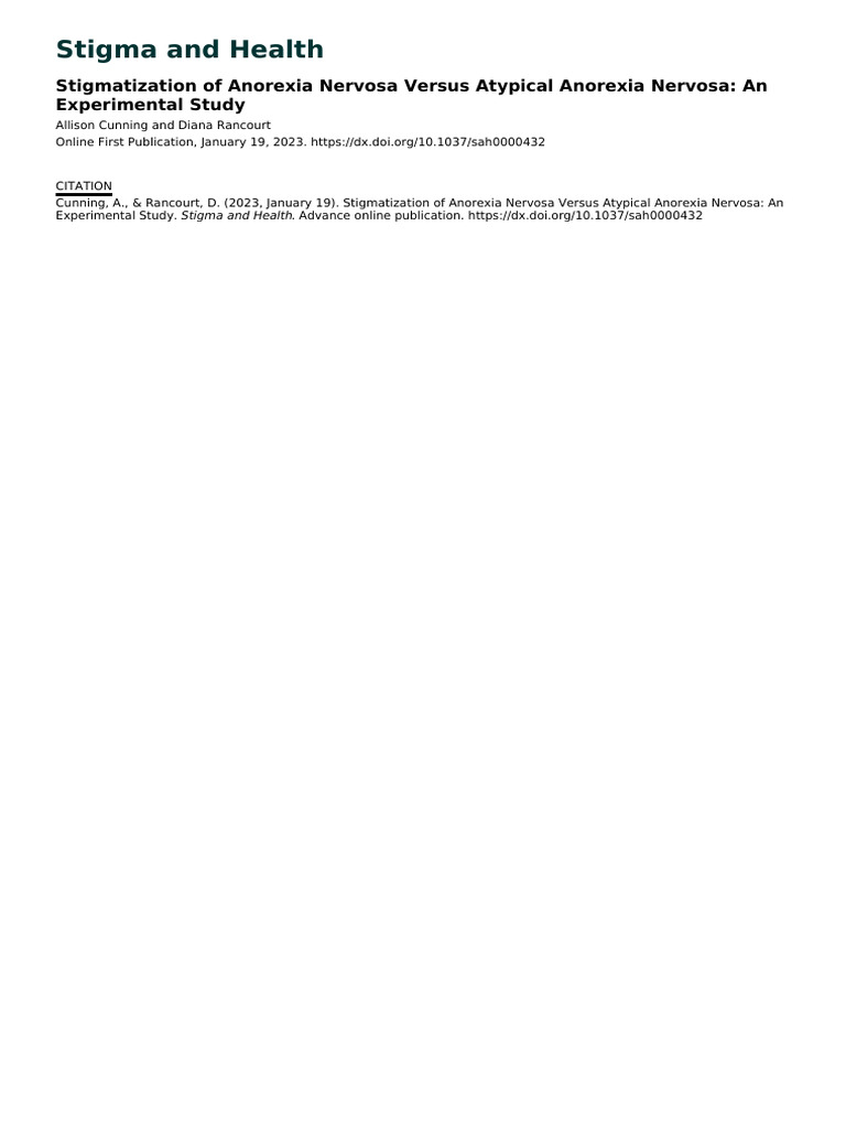 Stigma AAN | PDF | Social Stigma | Mental Disorder