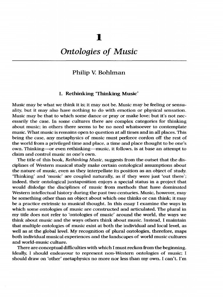 I.2 - Bohlman - Ontologies of Music - Nicholas Cook, Mark Everist (Eds ...