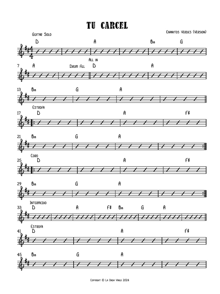 Tu Carcel - Enanitos Verdes | PDF