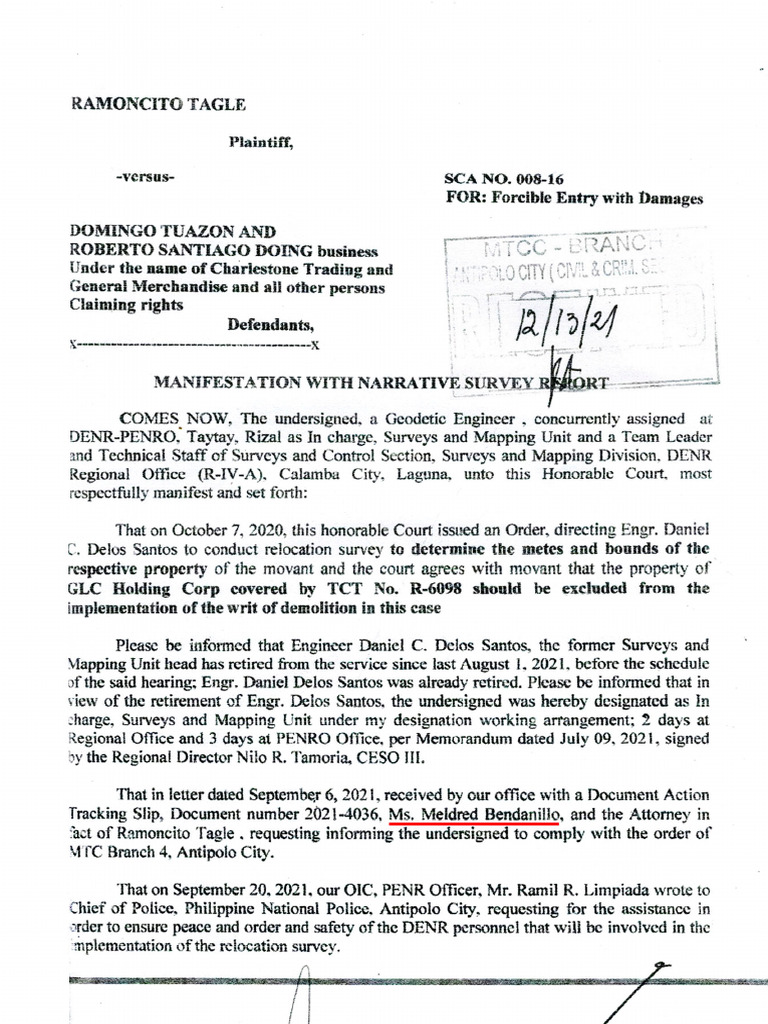 Manifestation (Narrative Survey Report) | PDF