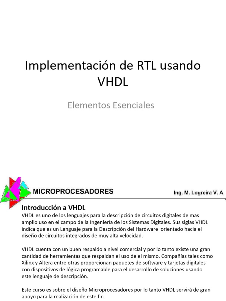 VHDL | PDF | Vhdl | Diseño