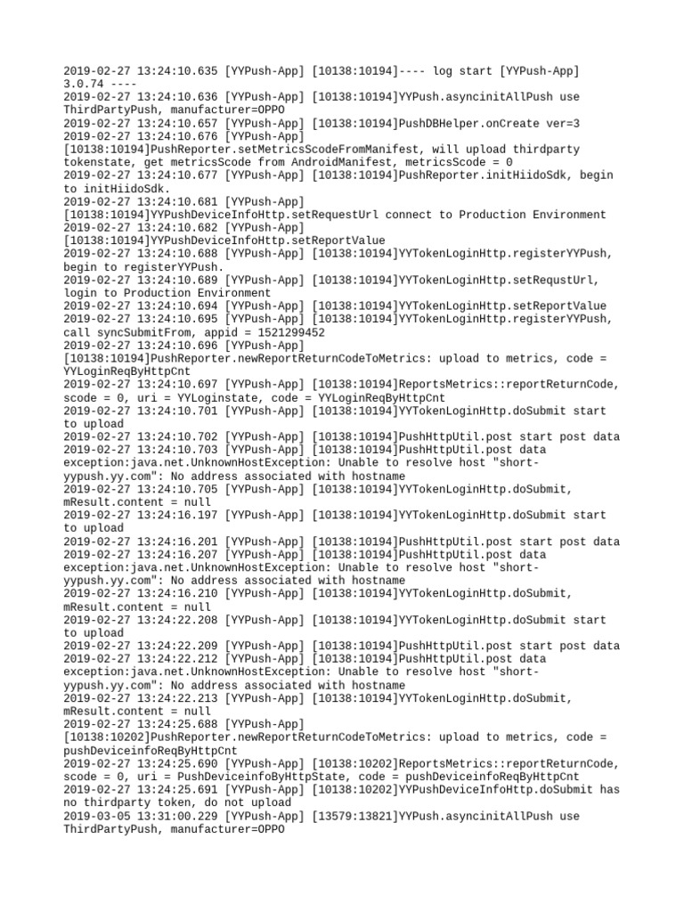 Pushsvc Log | PDF | Computing | Software Pushsvc Log | PDF | Computing | Software