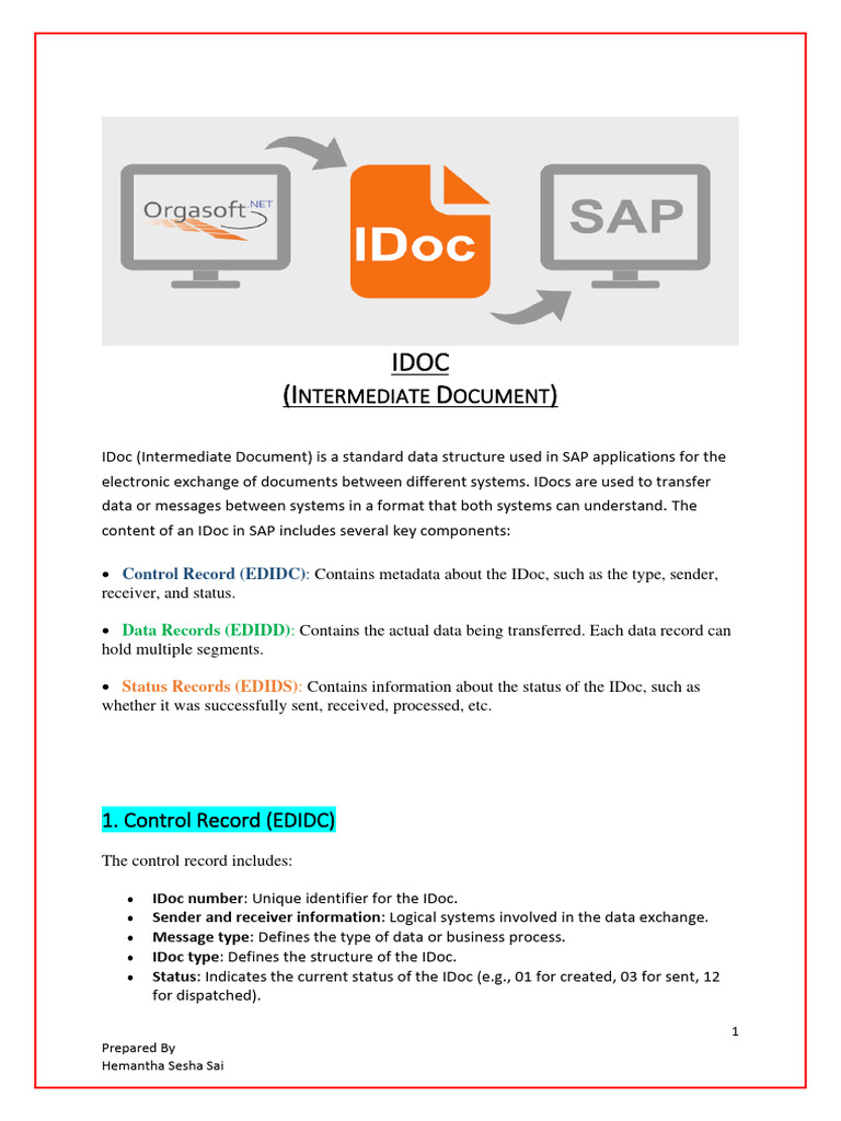 About SAP IDocs in Streamlining Business Operations | PDF | System | Information Technology ...