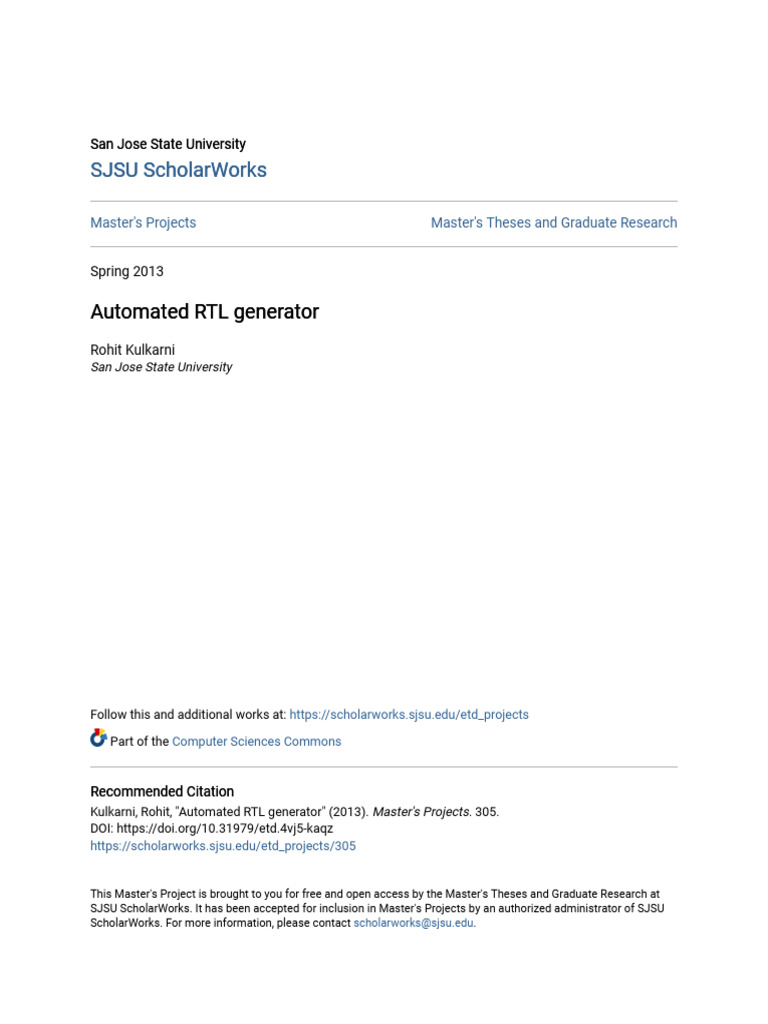 Automated RTL generator | Download Free PDF | Parsing | Xml